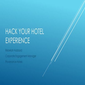 Hack your hotel experience | PDF