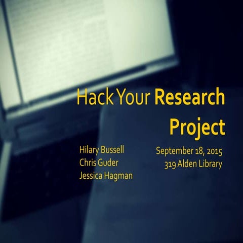 Hack Your Research Process | PPT