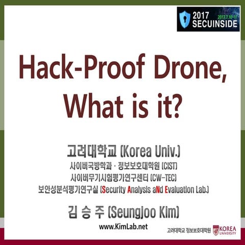 Hack-Proof Drone, What is it? - Weapons Systems and Cyber Security - | PDF