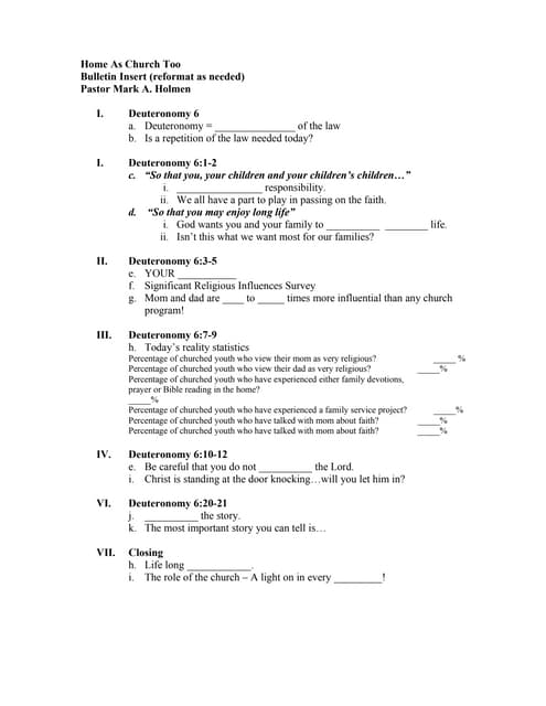 Fait@Home Focused Church Handouts | PDF | Christianity | Religion ...