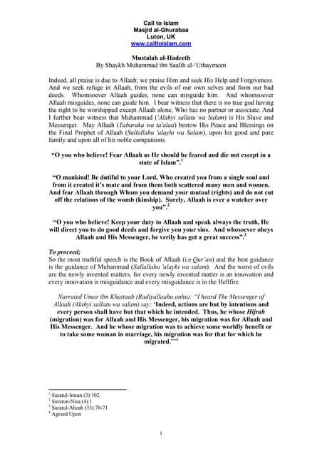 The Basics of Uloom-ul-Hadeeth.ppt