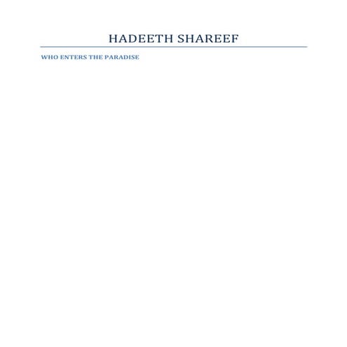 Hadeeth shareef | DOCX