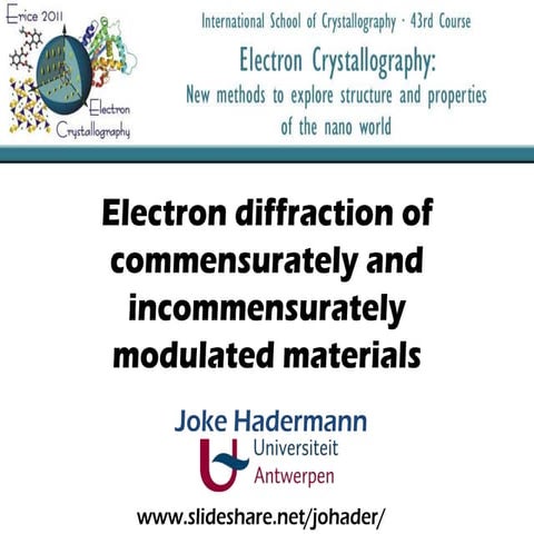 Modulated materials with electron diffraction | PPTX