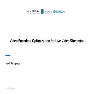 Video Encoding Optimization for Live Video Streaming | PDF | Internet ...