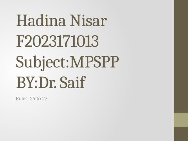 Ppra rules 2004 | PDF