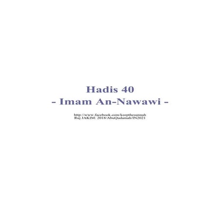 Hadis 40 Imam Nawawi | PDF