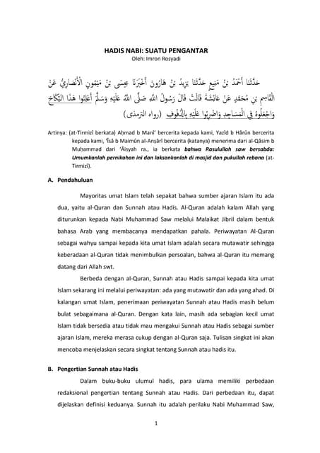 Unsur unsur hadis | PPTX