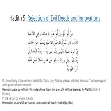 Hadith 5 bida | PPT