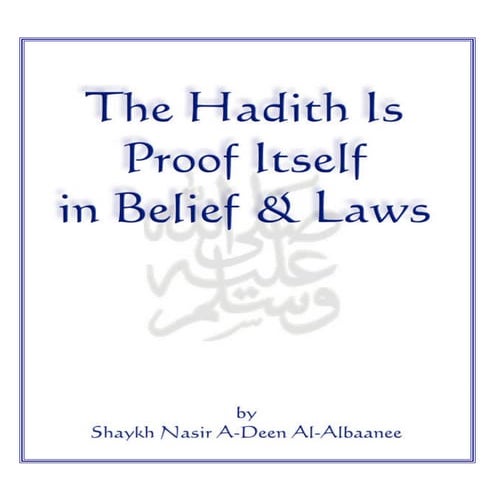 Hadith Is Proof Itself In Belief & Laws | PDF | Islam | Religion ...