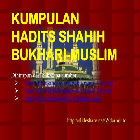 Kumpulan Hadits Shahih Bukhari Muslim | DOCX