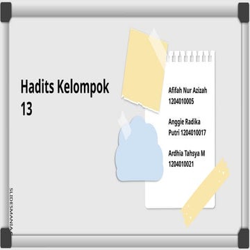 hadits kelompok 13 perihat tentang sosial | PPTX
