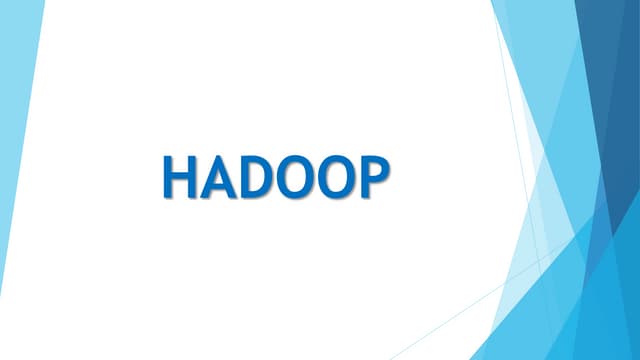 Hadoop | PPTX | Databases | Computer Software and Applications Hadoop | PPTX | Databases | Computer Software and Applications