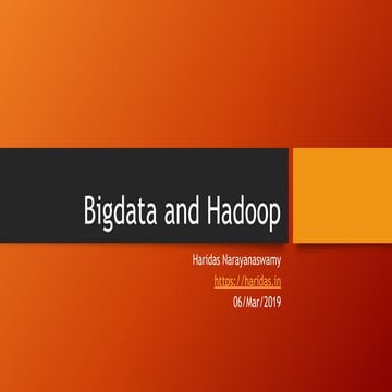Bigdata And Hadoop With Docker Ppt
