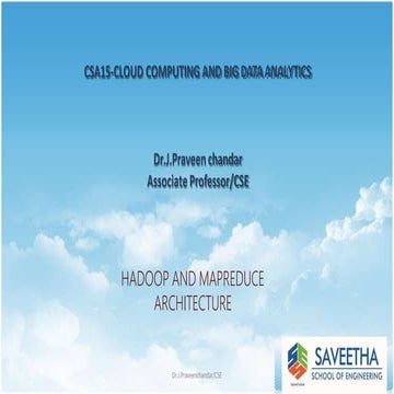 Hadoop And Mapreduce Architecture Unit 5ppt Databases Computer