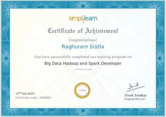 Big data hadoop and spark developer certificate | PDF | Cloud Computing | Internet