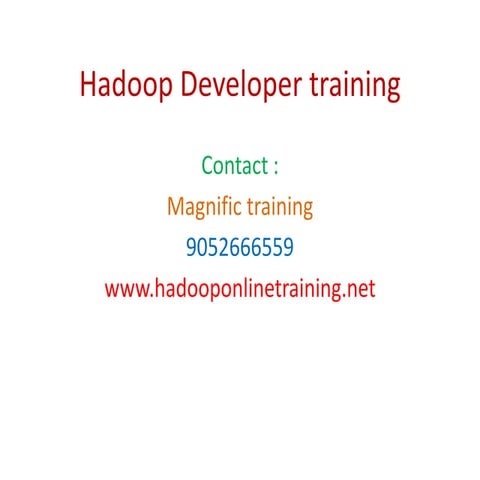 First cadd big data-hadoop course | PDF