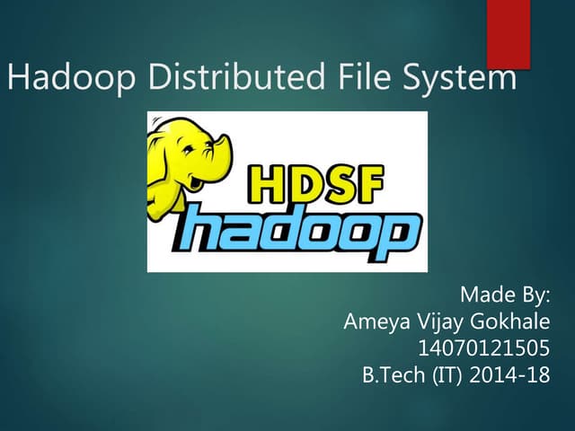 Hadoop Distributed File System Ppt