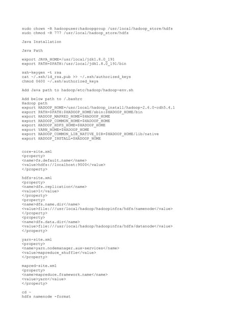 Setting Up A Hadoop 22 Cluster On Centos 6 Pdf