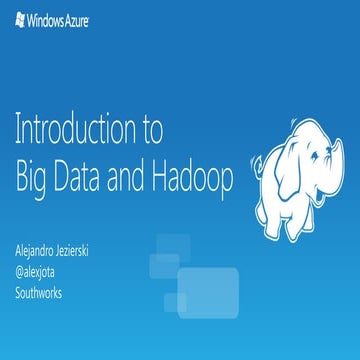 Hadoop onwindowsazure | PPTX