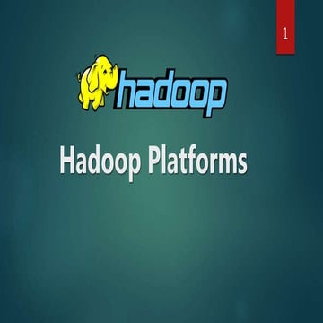 Hadoop Platforms - Introduction, Importance, Providers | PPT