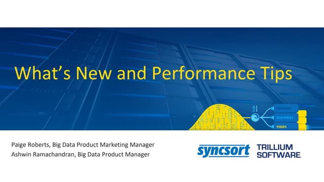 Keeping Data In Sync With Syncsort Ppt