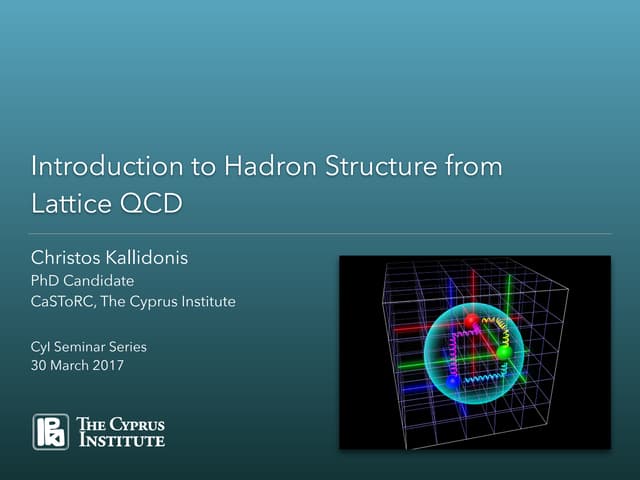 Introduction To Hadron Structure From Lattice Qcd Ppt