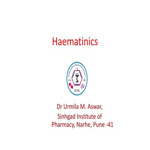 Haematinics | PDF