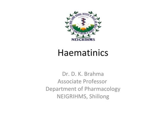 Haematinics | PPT