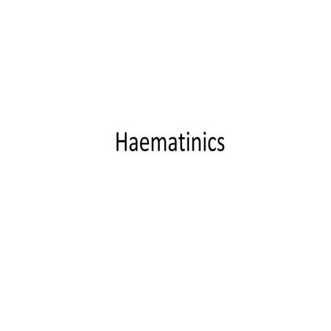 Haematinics | PPTX