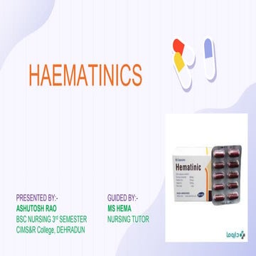 Haematinics | PPTX