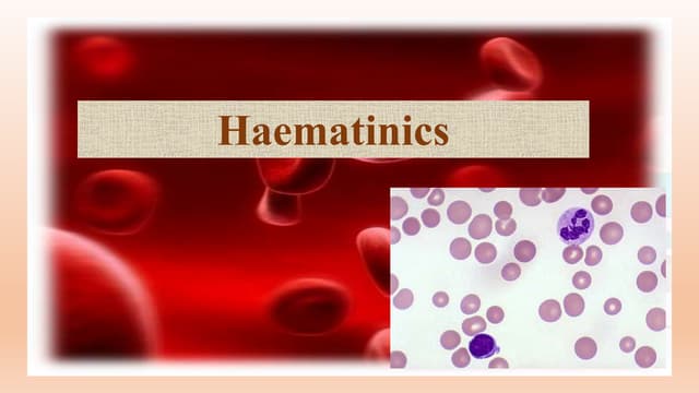 Haematinics | PPT