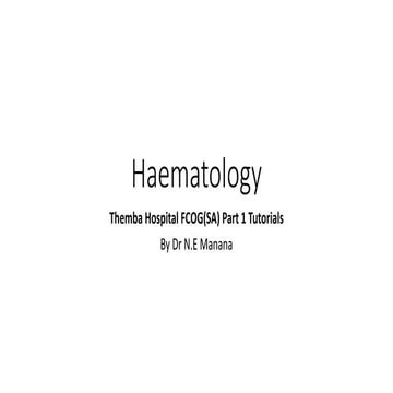 Haematology | PPTX