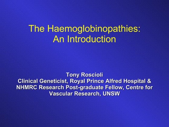 Hemoglobinopathies | PPTX