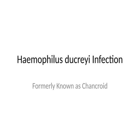 Haemophilu Haemophilus ducreyi Overviews | PPTX