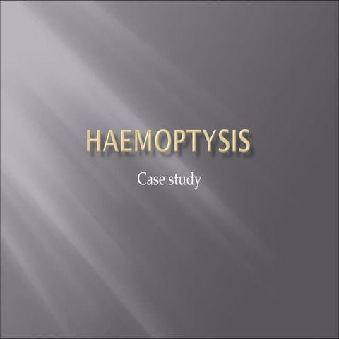 Haemoptysis | PPT