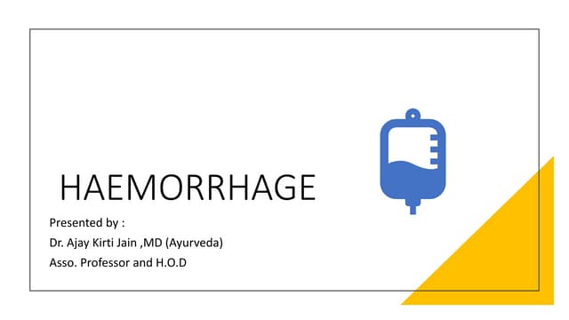 Haemorrhage | PPT