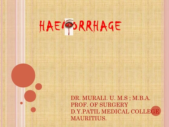 Haemorrhage (original) | PPT