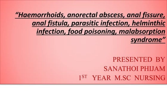 Anal fissure | PPT