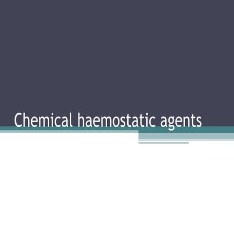 Haemostatic agents | PPT
