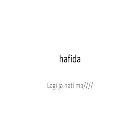 Hafida | PPTX