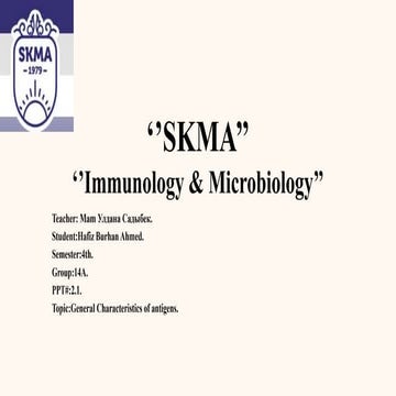 Presentation for immunology and microbiology | PPTX