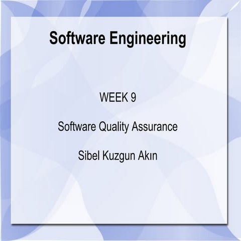 Software Quality Assurance | PPT