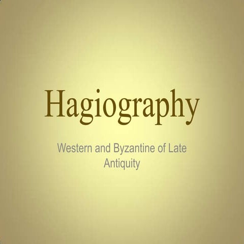 Hagiography I | PPT