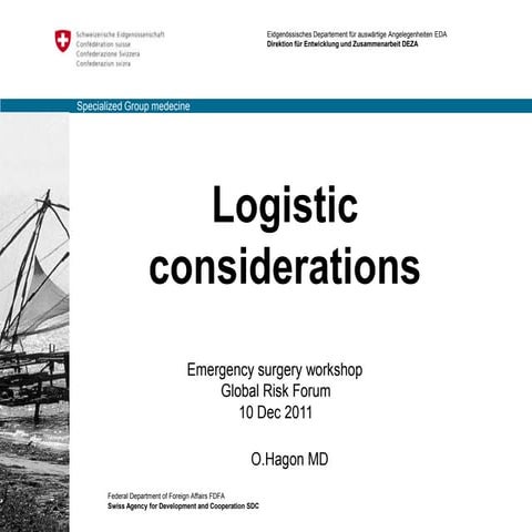 Logistic considerations | PPTX