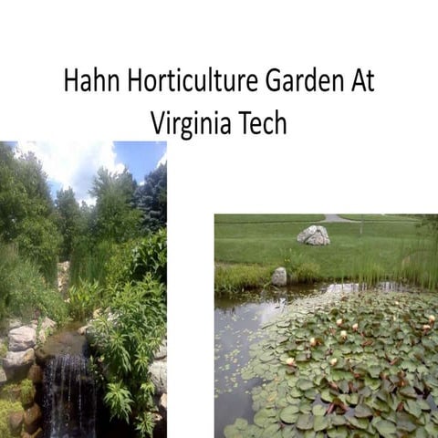 Hahn horticulture garden at virginia tech | PPTX