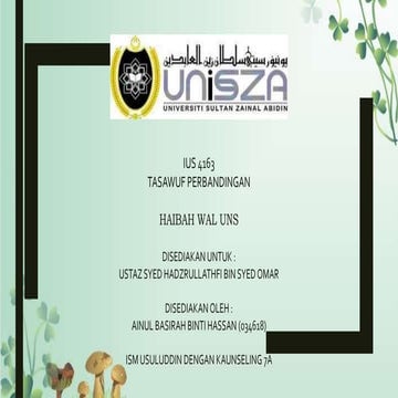 Haibah wal uns | PPT