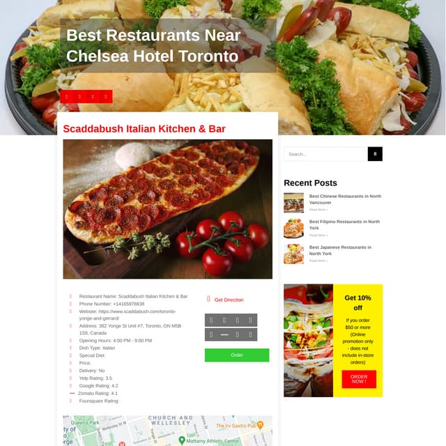 The 15 Best Restaurants Near Chelsea Hotel Toronto | PDF