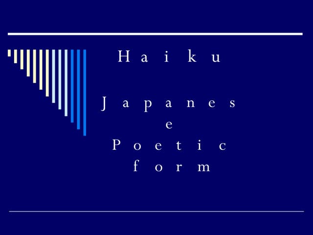Haiku poetry ppt | PPT