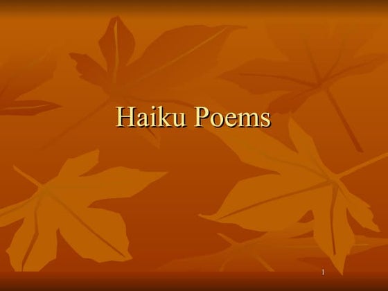 Tanka and haiku discussion | PPT | Poetry | Books and Literature