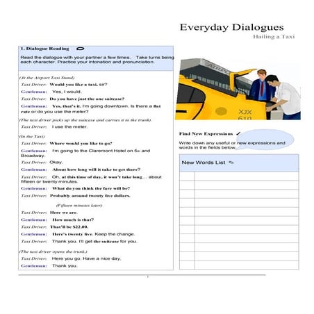 Hailing a taxi | PDF